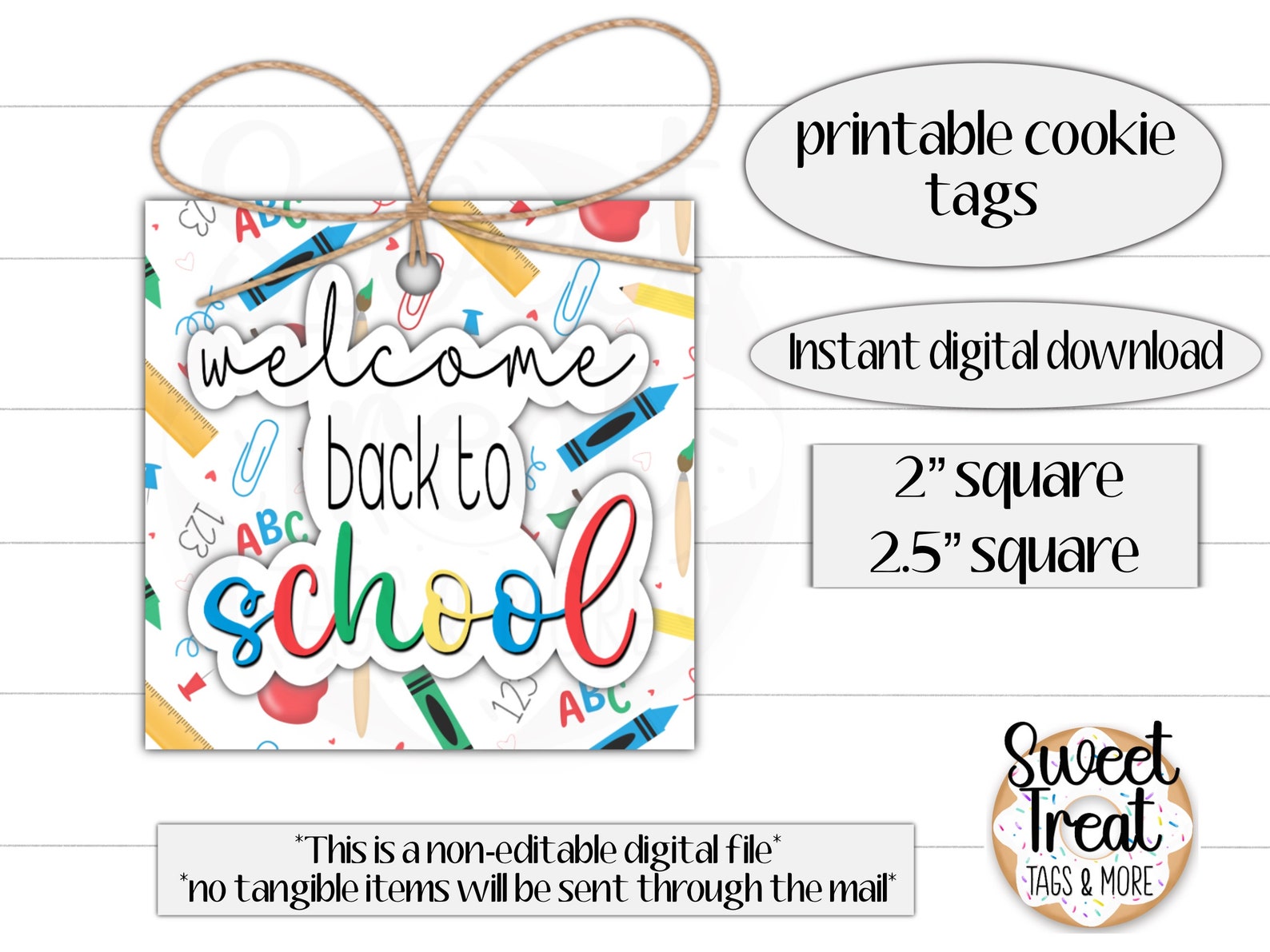 Printable Back to School Gift Tag Welcome Back to School crayon Pencil ...