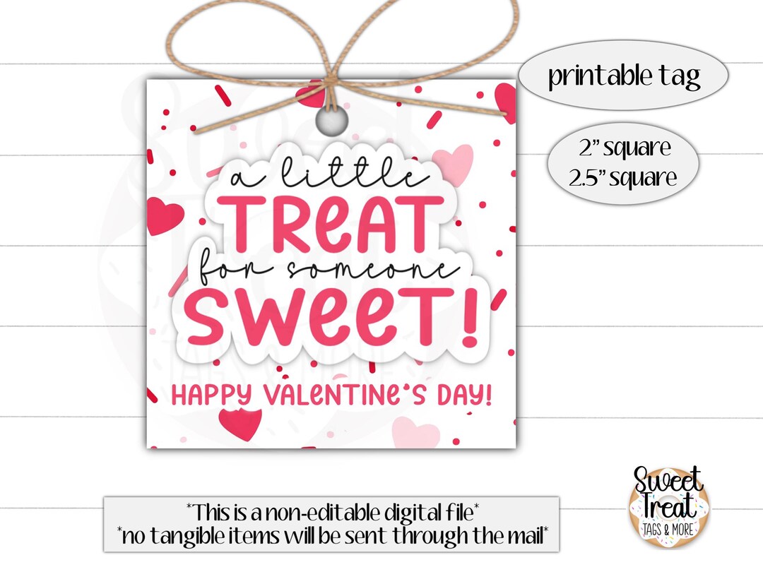 Printable Valentine's Day Cookie Tag - Valentine's Day Class Tags ...