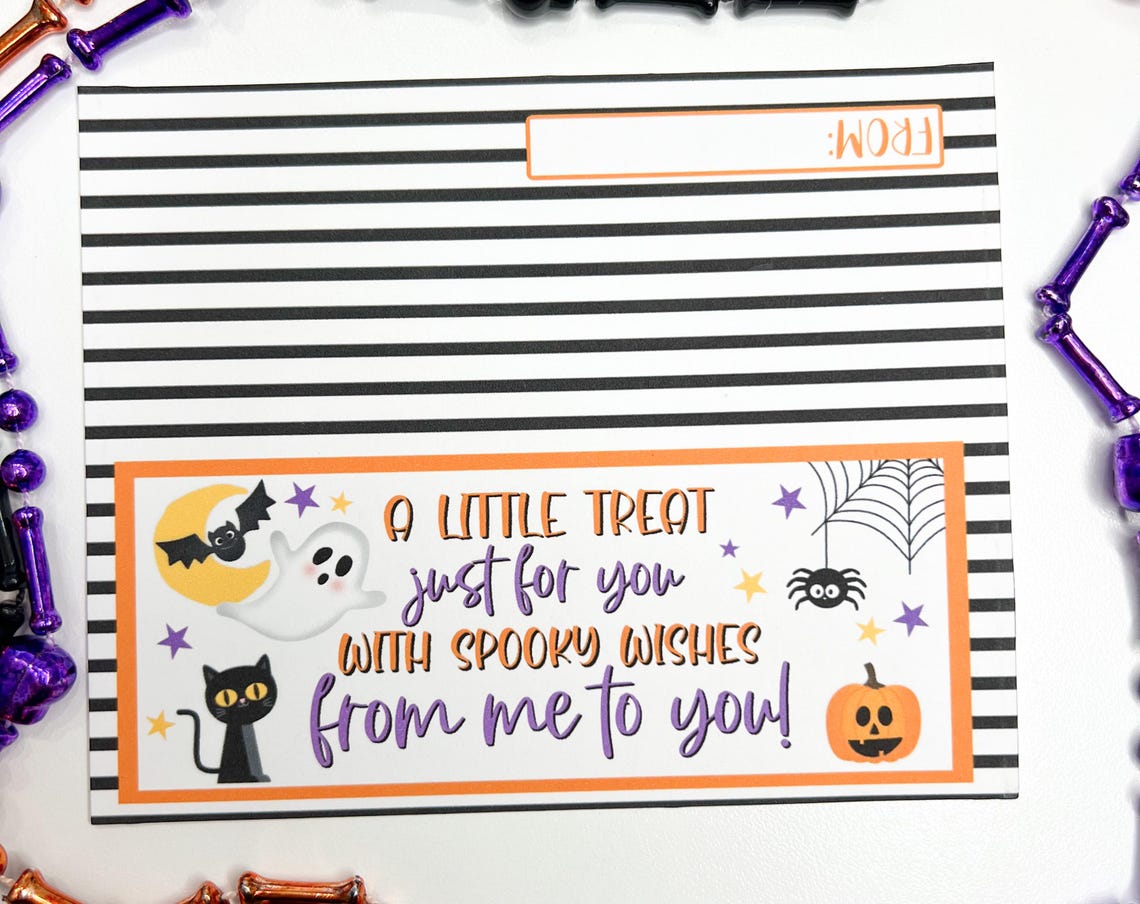 Printable Halloween Cookie Toppers - Halloween Favors - Halloween Bag ...