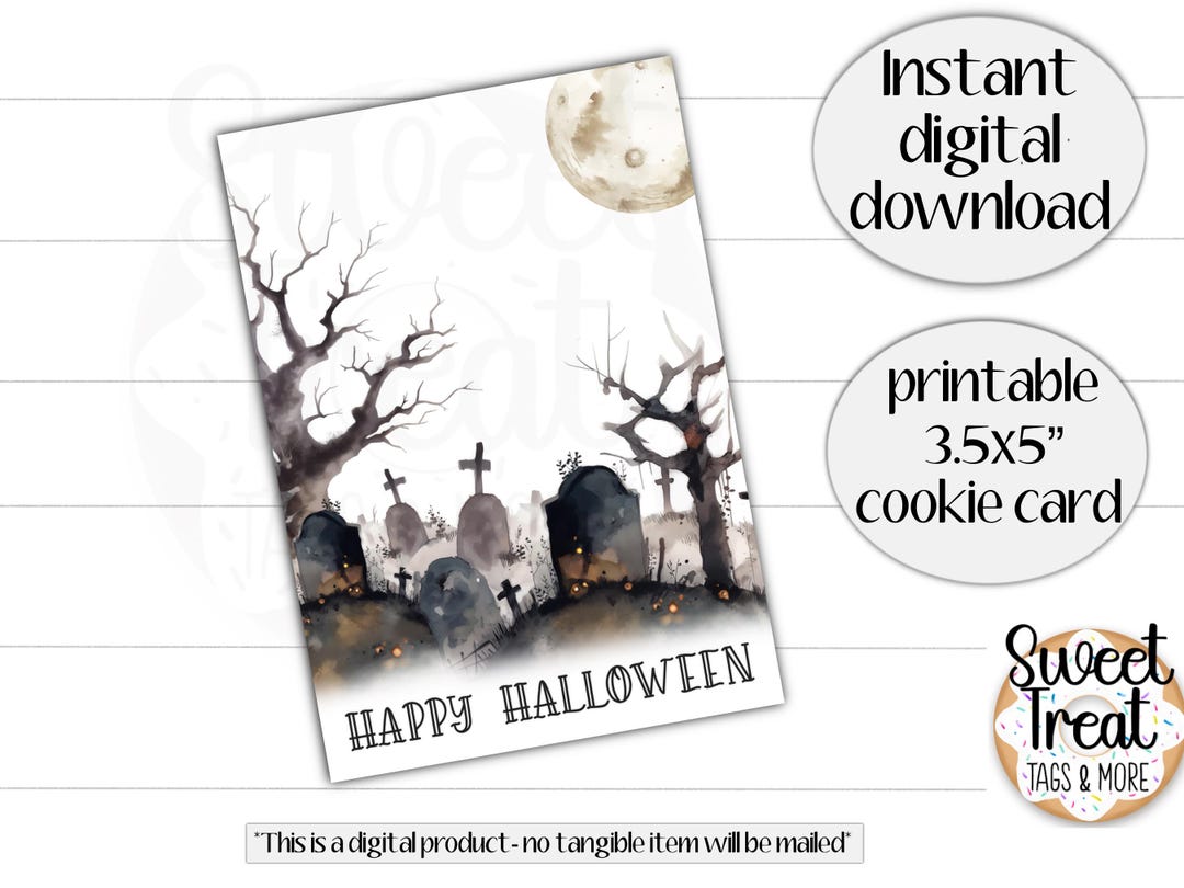 Printable Halloween Cookie Card - Happy Halloween Cookie Card ...