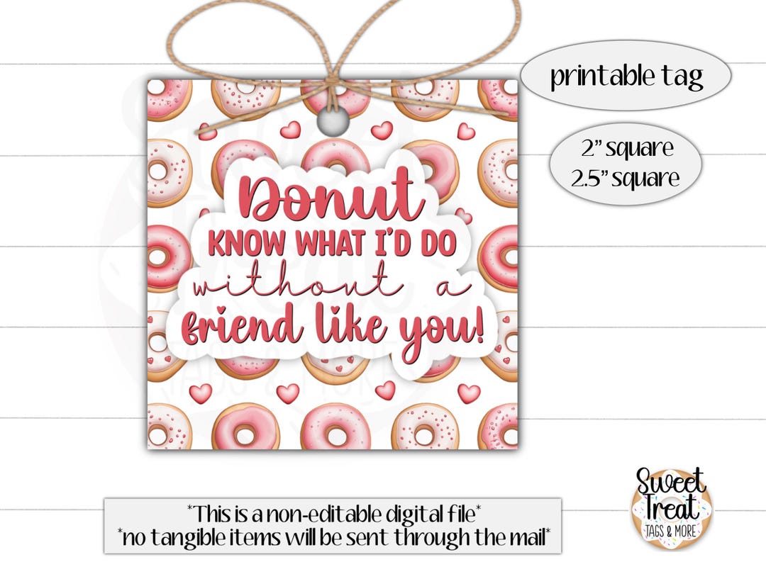 Printable Valentine's Day Cookie Tags Valentine's Day Treat Tag ...