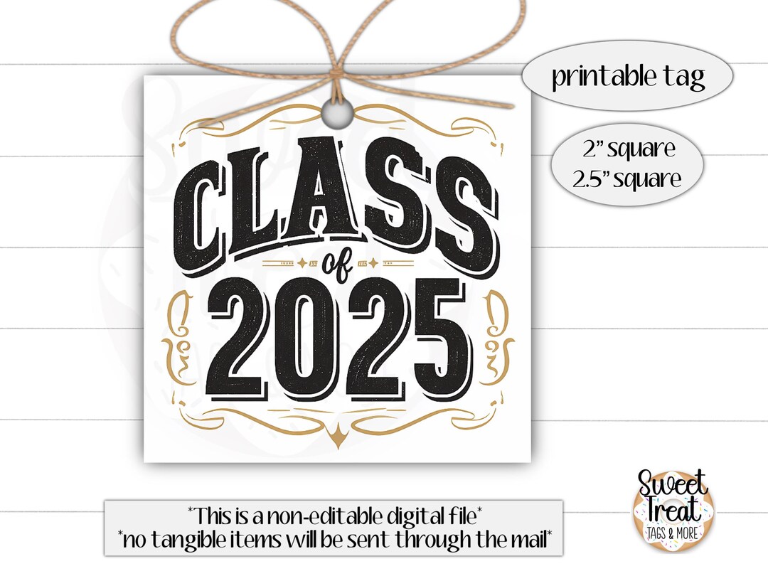 2025 Graduation Gift Tags - 2025 Graduation Treat Tags - Graduation ...