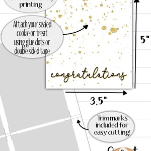 Printable Congratulations Cookie Card - Congratulations - 3.5x5 ...
