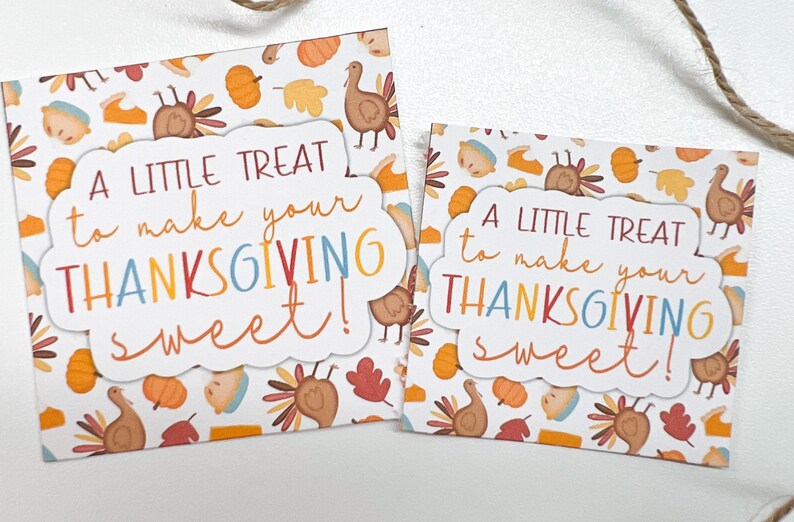 Printable Thanksgiving Cookie Tag - Thanksgiving Gift Tag - Treat to ...