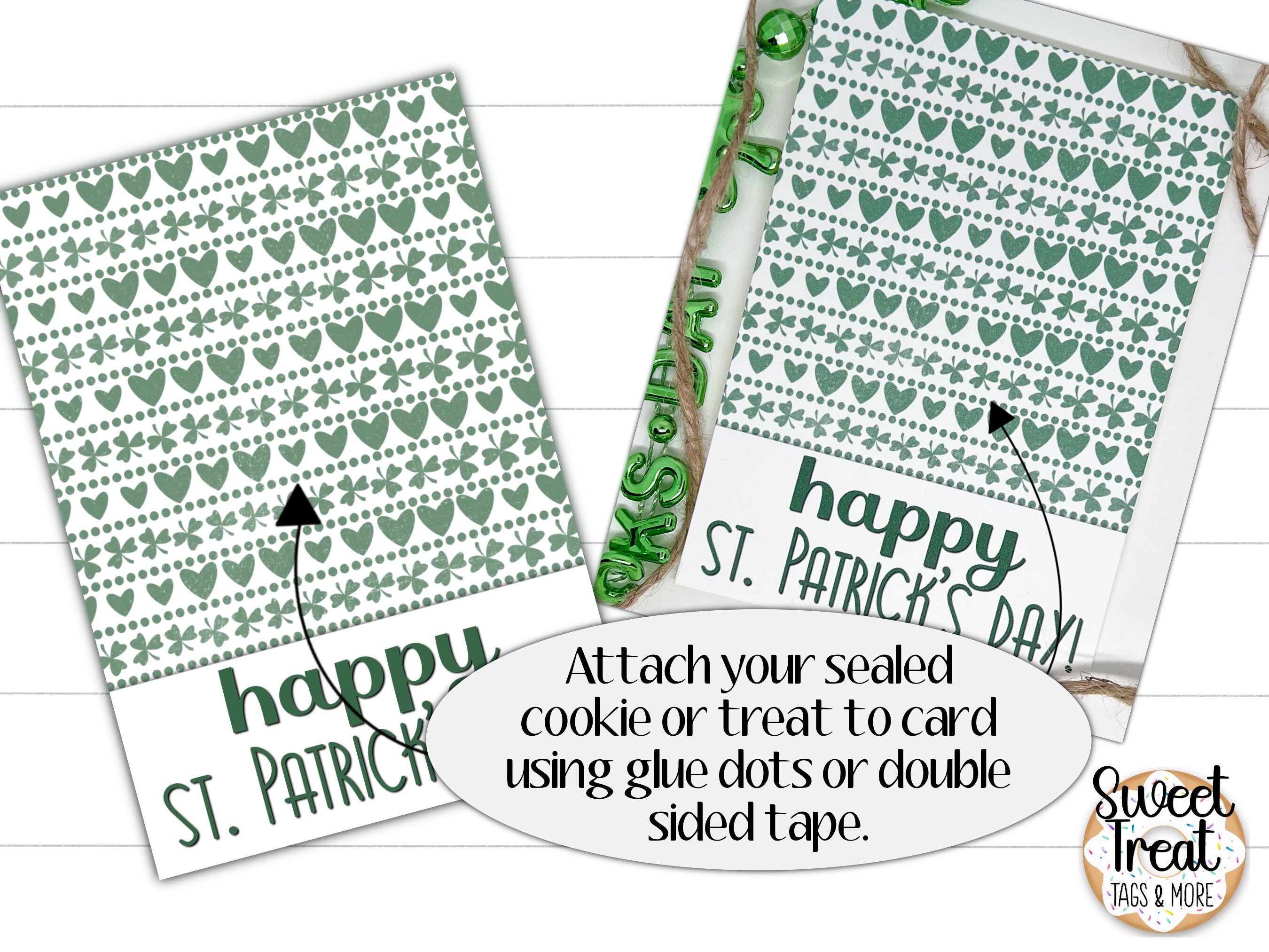 Printable St. Patrick's Day Cookie Card Happy St. Patrick's Day 3.5x5 ...