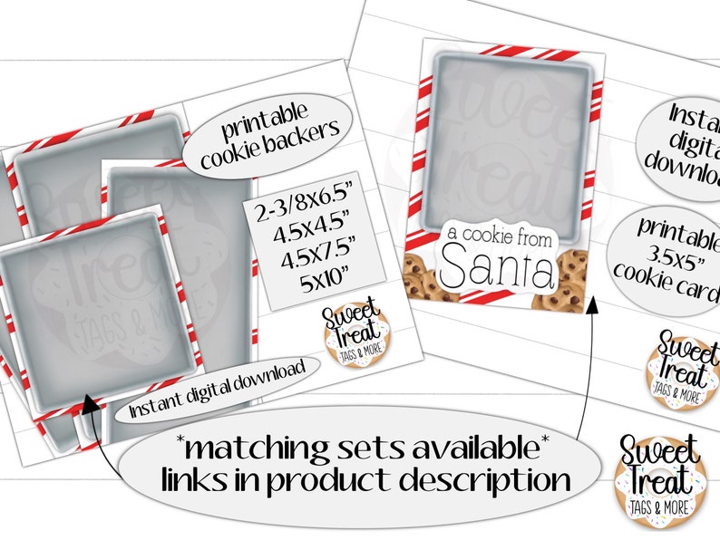 Printable Christmas Cookie Tag Set A Cookie From Santa Cookies From ...