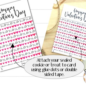 Printable Valentines Day Cookie Card - Happy Valentine's Day - 3.5x5 ...