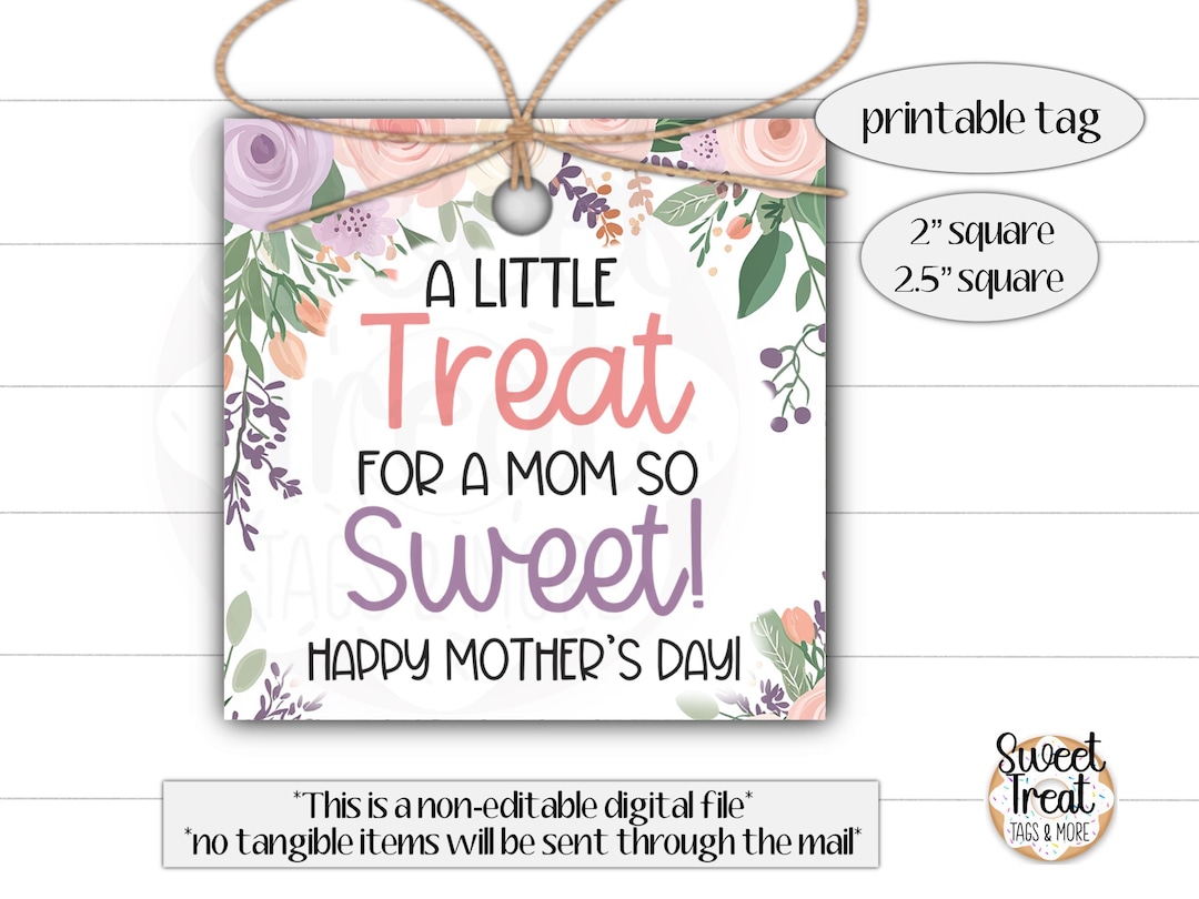 Mother’s Day Cookie Tags - Mother's Day Gift Tags - Mother's Day Treat ...