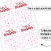 Printable Valentines Day Cookie Card - Hugs and Squishes - 3.5x5" Red ...