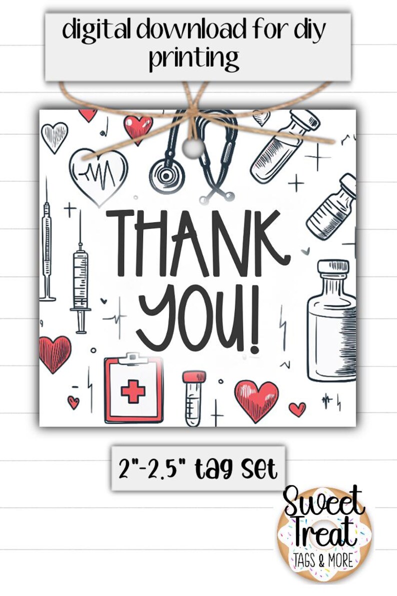 Printable Nurse Appreciation Tag - Nurse Appreciation Week - Healthcare ...