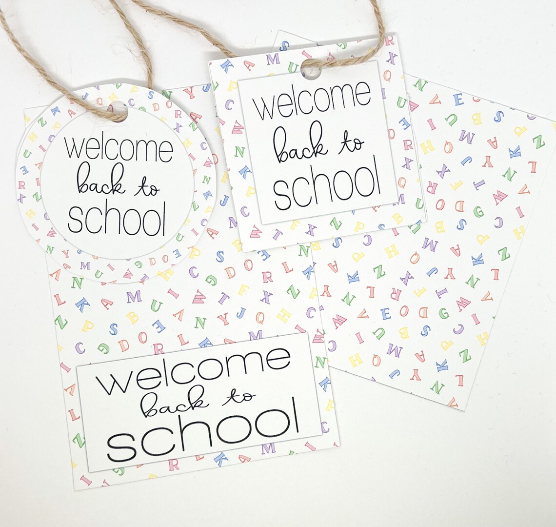 Printable Back to School Cookie Card 3.5x5 Alphabet Cookie Card Welcome ...