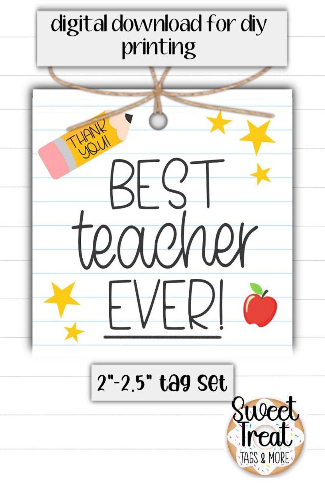 Printable Teacher Appreciation Gift Tag - Teacher Appreciation Tag ...
