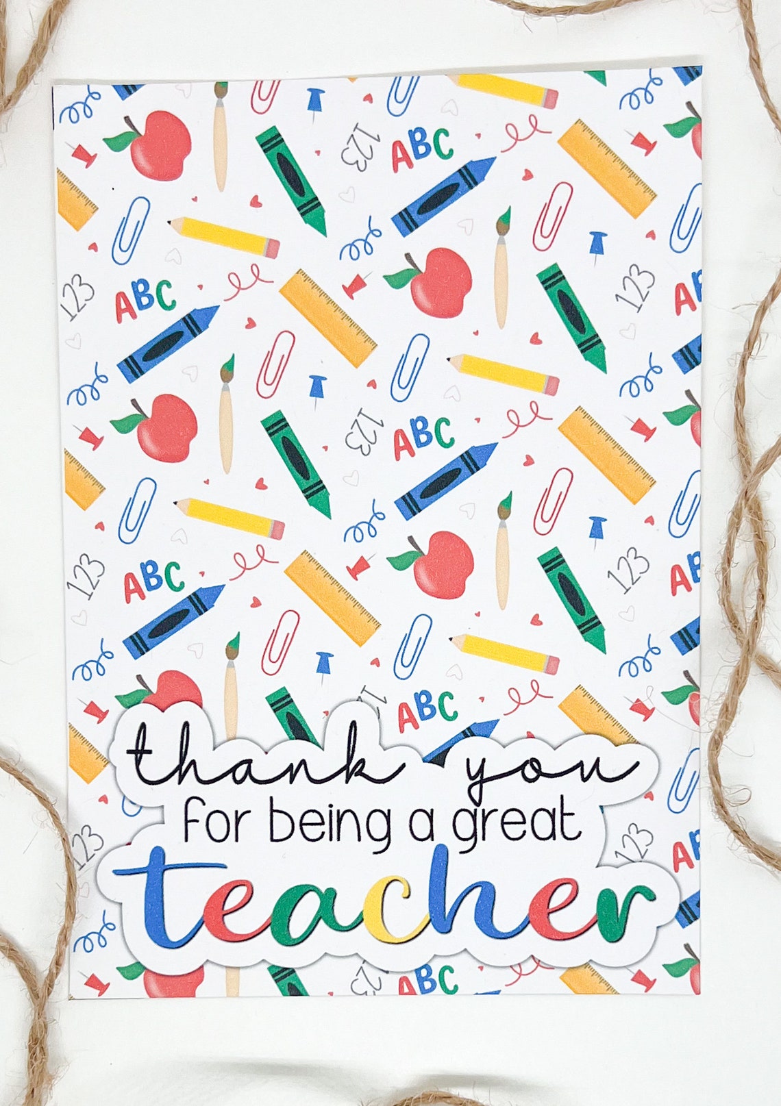 Printable Teacher Appreciation Cookie Card Thank You for Being a Great ...