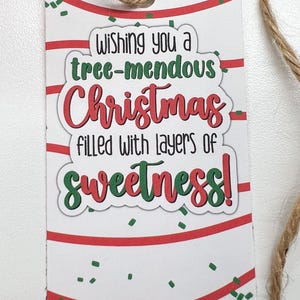 Christmas Tree Cake Tag - Christmas Gift Tag - Christmas Tree Cakes ...