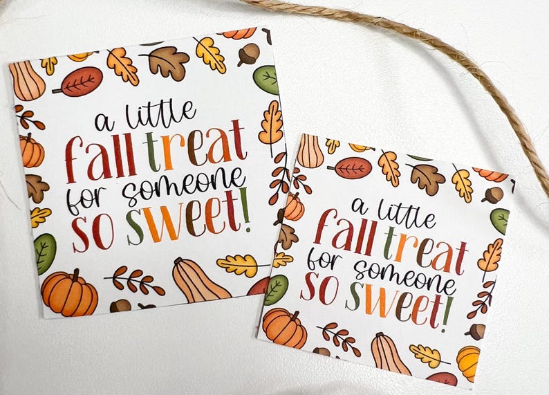 Printable Fall Treat Tag - Fall Treat for Someone Sweet - Fall Cookie ...
