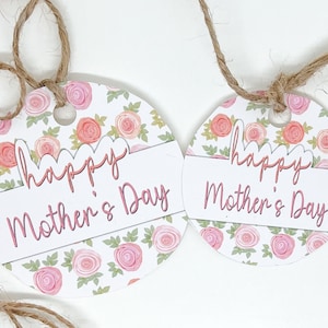 Printable Mother's Day Gift Tag - Happy Mother's Day Round Gift Tag 2 ...
