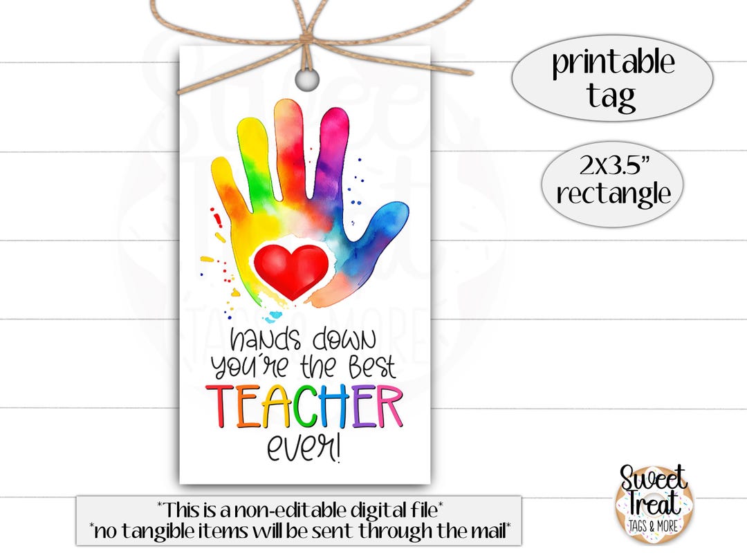 Printable Autism Teacher Appreciation Tag - SPED Teacher Gift - Special ...