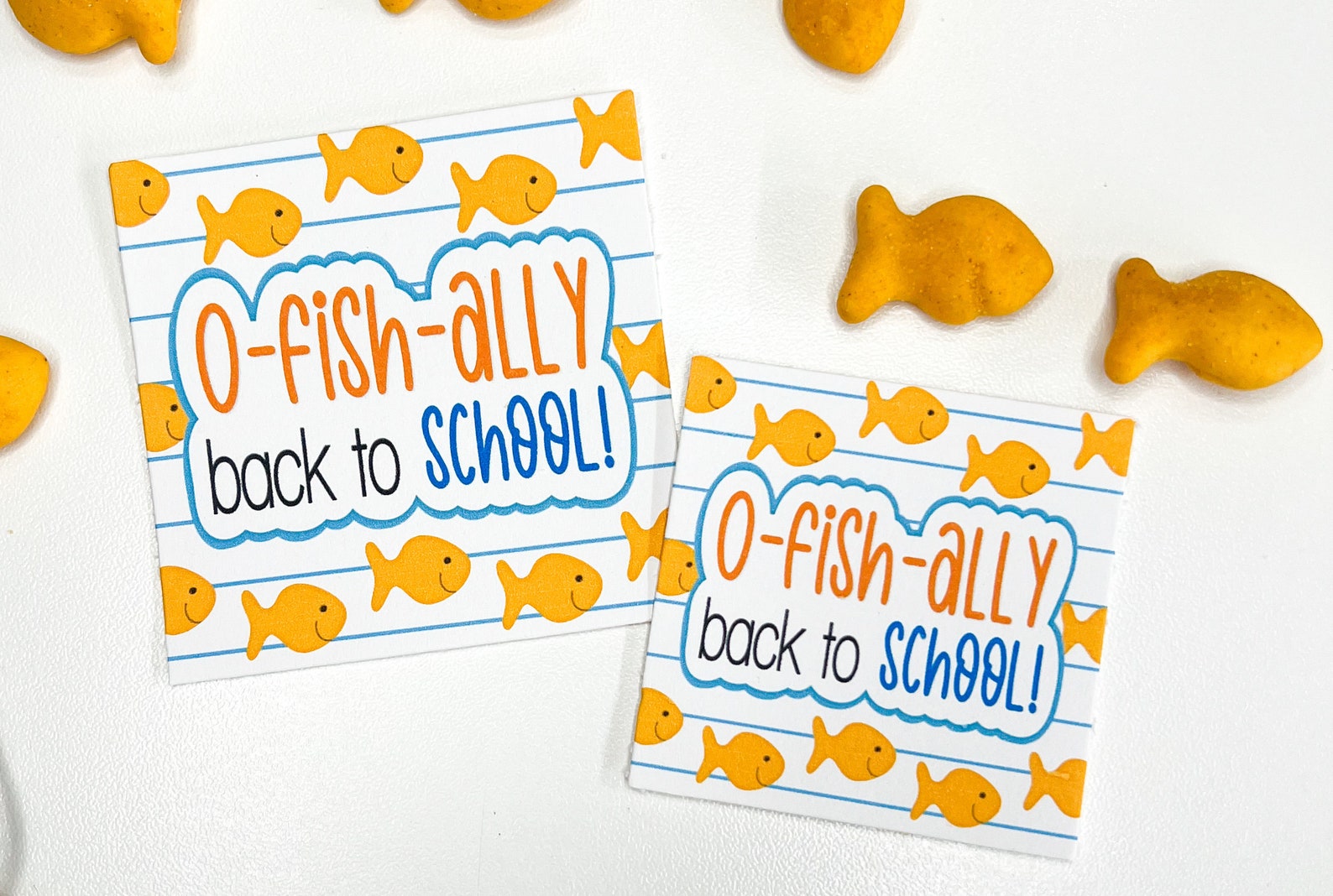 Printable Back to School Cookie Card - O-fish-ally Back to School - 3 ...