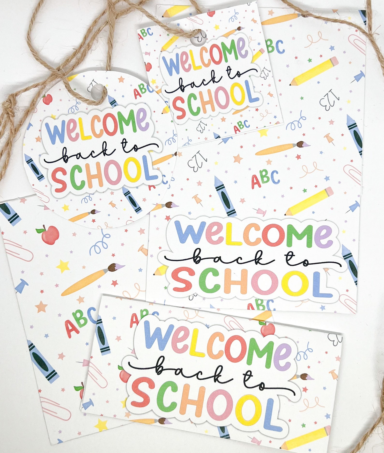 Printable Round Back to School Cookie Tag Set - Round 2"-2.5"- Welcome ...