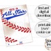Printable Valentines Day Cookie Card You're an All Star 3.5x5 Baseball ...