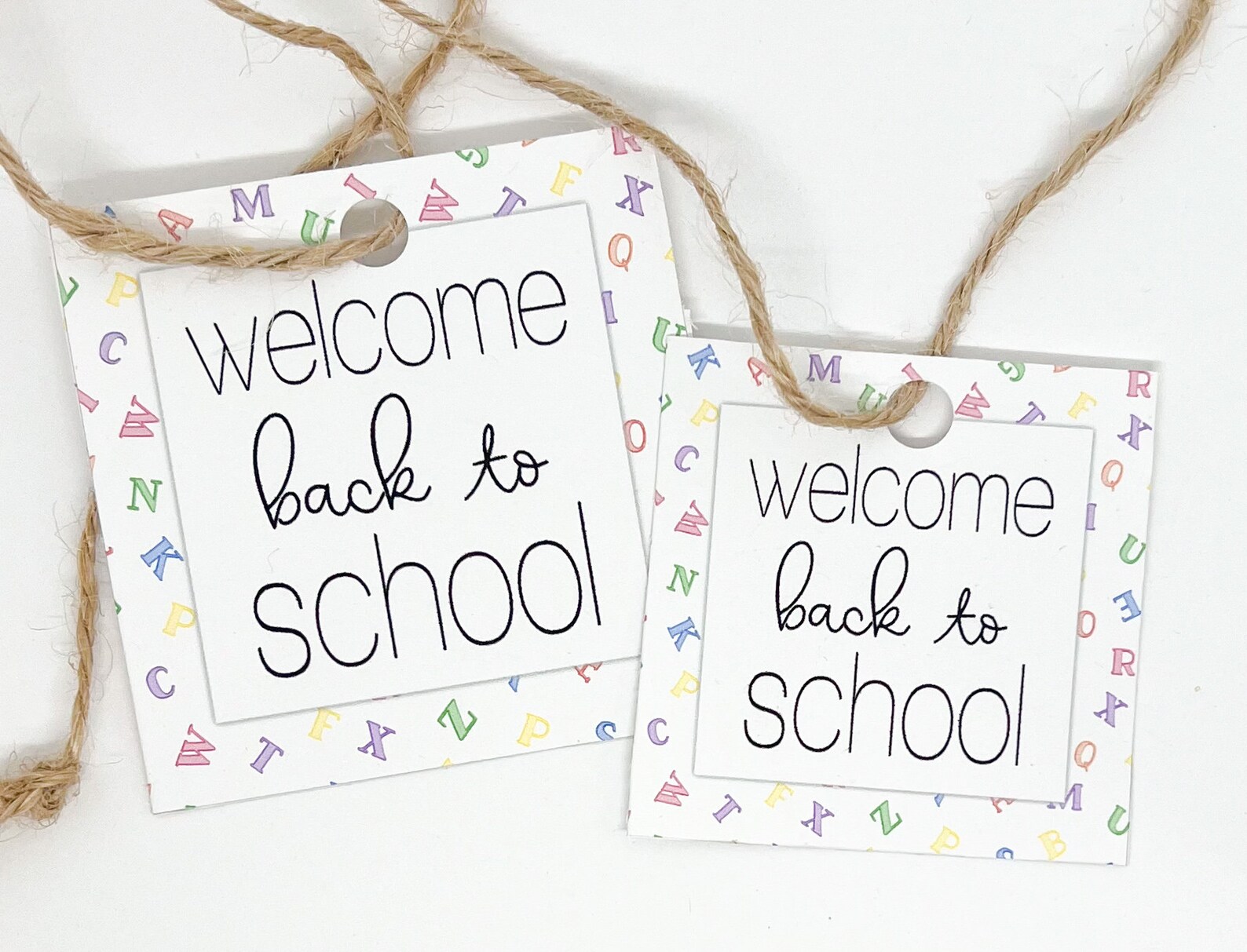 Printable Back to School Gift Tag - 2"-2.5" Welcome Back to School Gift ...