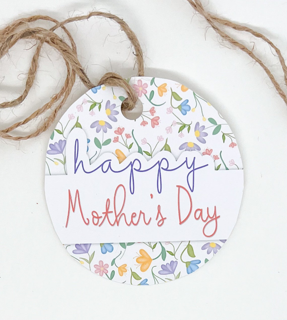 Printable Mother's Day Gift Tag Happy Mother's Day Round Gift Tag 2 2.5 ...
