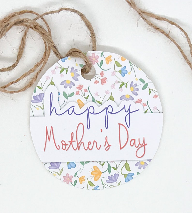 Printable Mother's Day Gift Tag Happy Mother's Day Round Gift Tag 2 2.5 ...