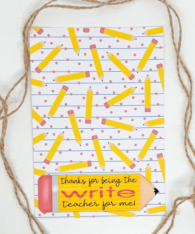 Printable Teacher Appreciation Cookie Card Thanks for Being the Write ...