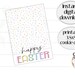 Printable Easter Cookie Card - Happy Easter - 3.5x5" Pastel Confetti ...