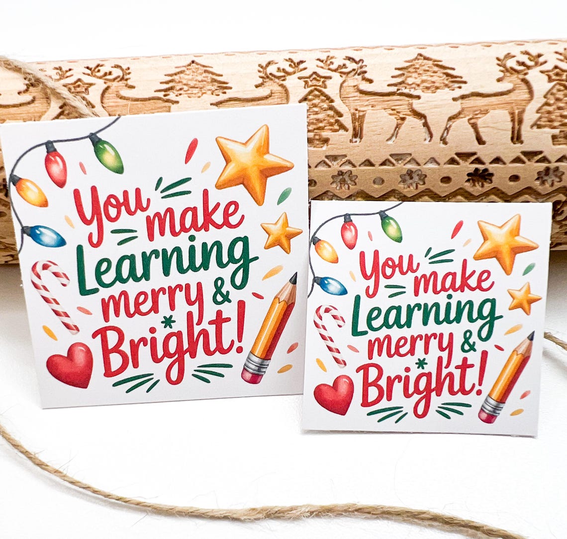 Printable Teacher Christmas Gift Tags - Holiday Tags for Teachers ...