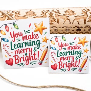 Printable Teacher Christmas Gift Tags - Holiday Tags for Teachers ...