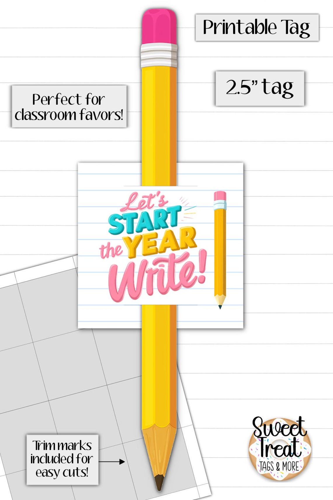 Printable Back to School Pencil Tag - Printable Student Gift Tags ...