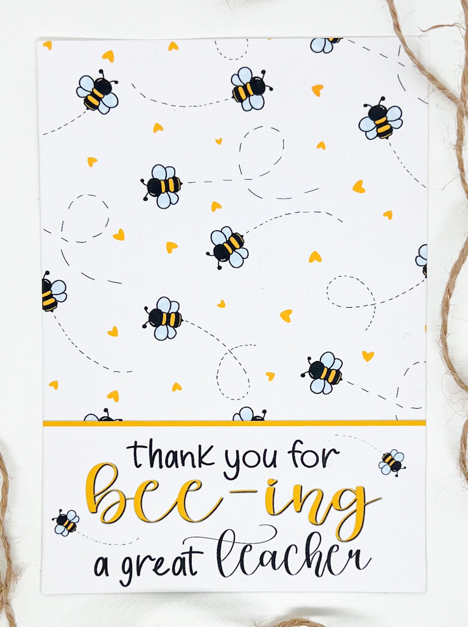 Printable Teacher Appreciation Cookie Card Thank You for Bee-ing a ...
