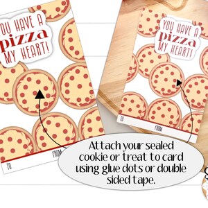 Printable Valentines Day Cookie Card - You Have a Pizza My Heart - 3 ...