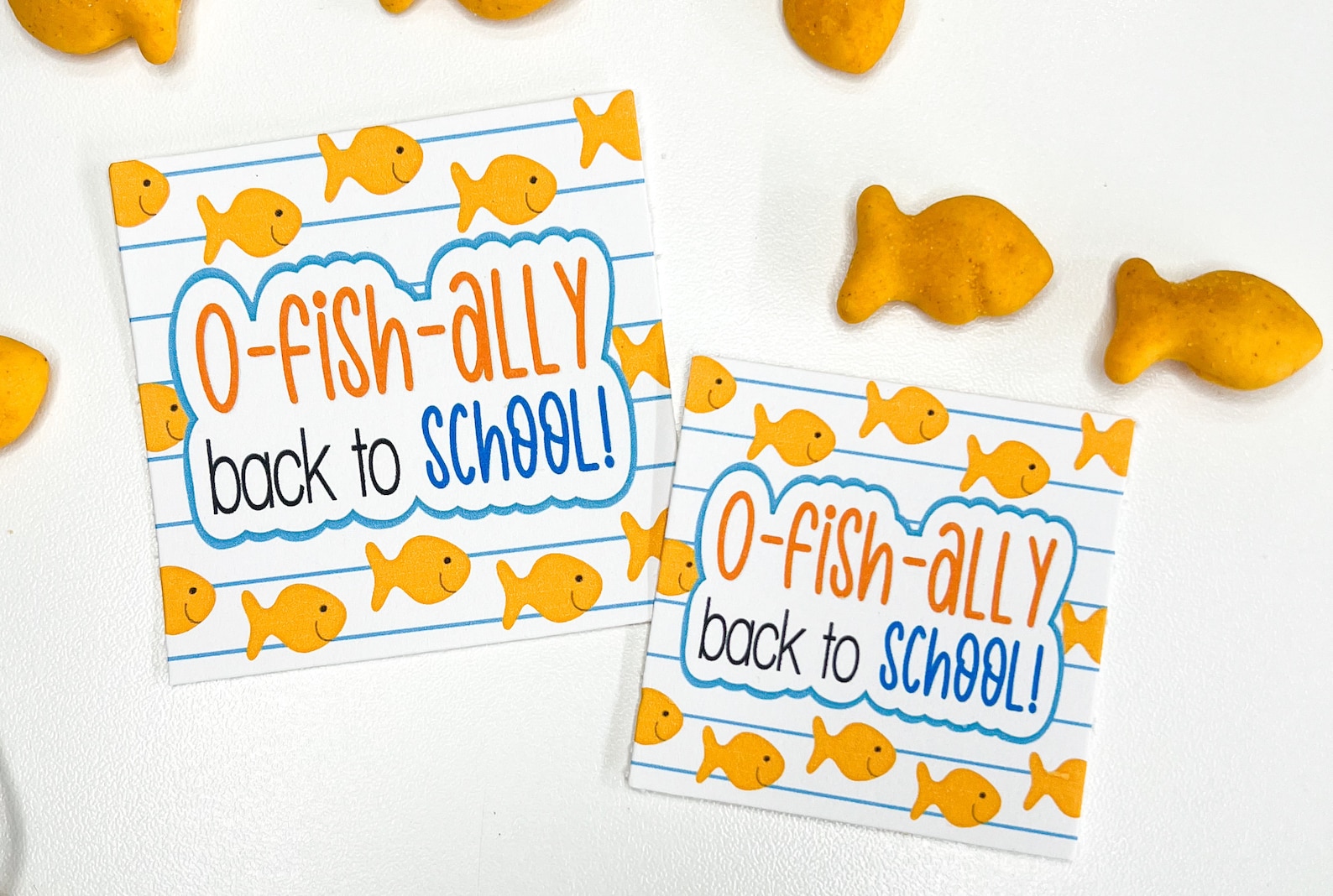 Printable Back to School Cookie Toppers - Goldfish Cracker Favors ...
