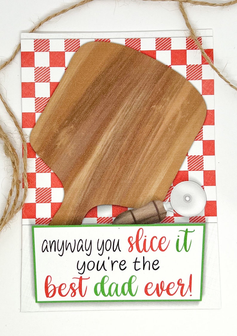Printable Father's Day Cookie Card - Pizza Card - 3.5x5" - Anyway You ...