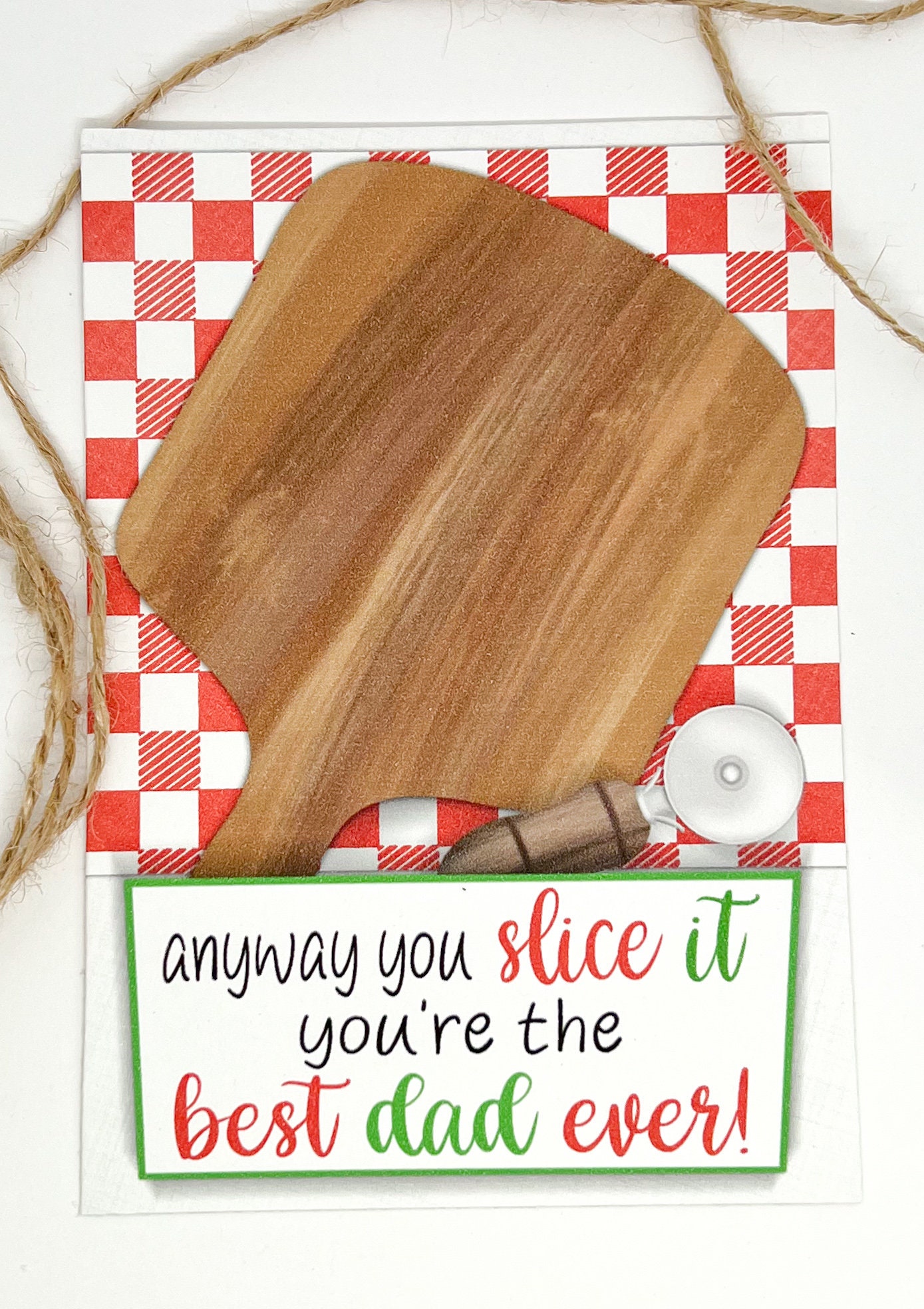 Printable Father's Day Cookie Card Pizza Card 3.5x5 Anyway You Slice It ...