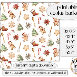 Printable Christmas Cookie Backers - Christmas Cookie Packaging ...