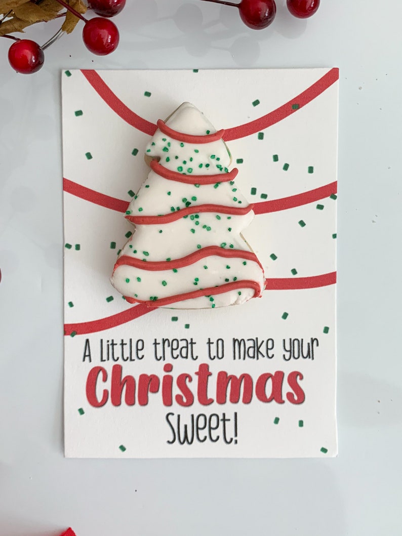Printable Christmas Cookie Card a Little Treat to Make Your Christmas ...