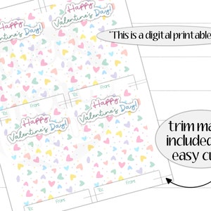 Printable Valentines Day Cookie Card - Happy Valentine's Day! - 3.5x5 ...