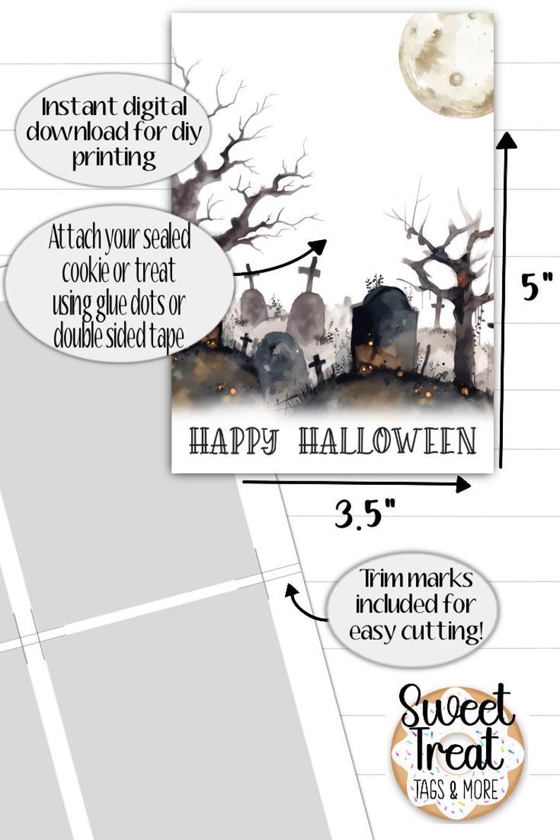 Printable Halloween Cookie Card - Happy Halloween Cookie Card ...