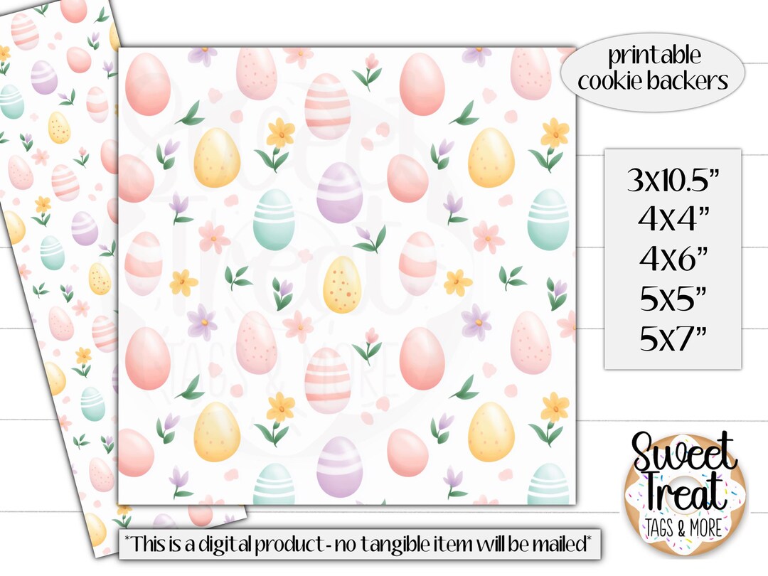 Printable Easter Cookie Backer Set - Treat Backers - Easter Cookie ...