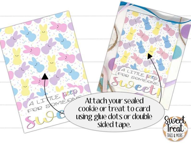 Printable Easter Cookie Card - a Little Peep for Someone Sweet - 3.5x5 ...