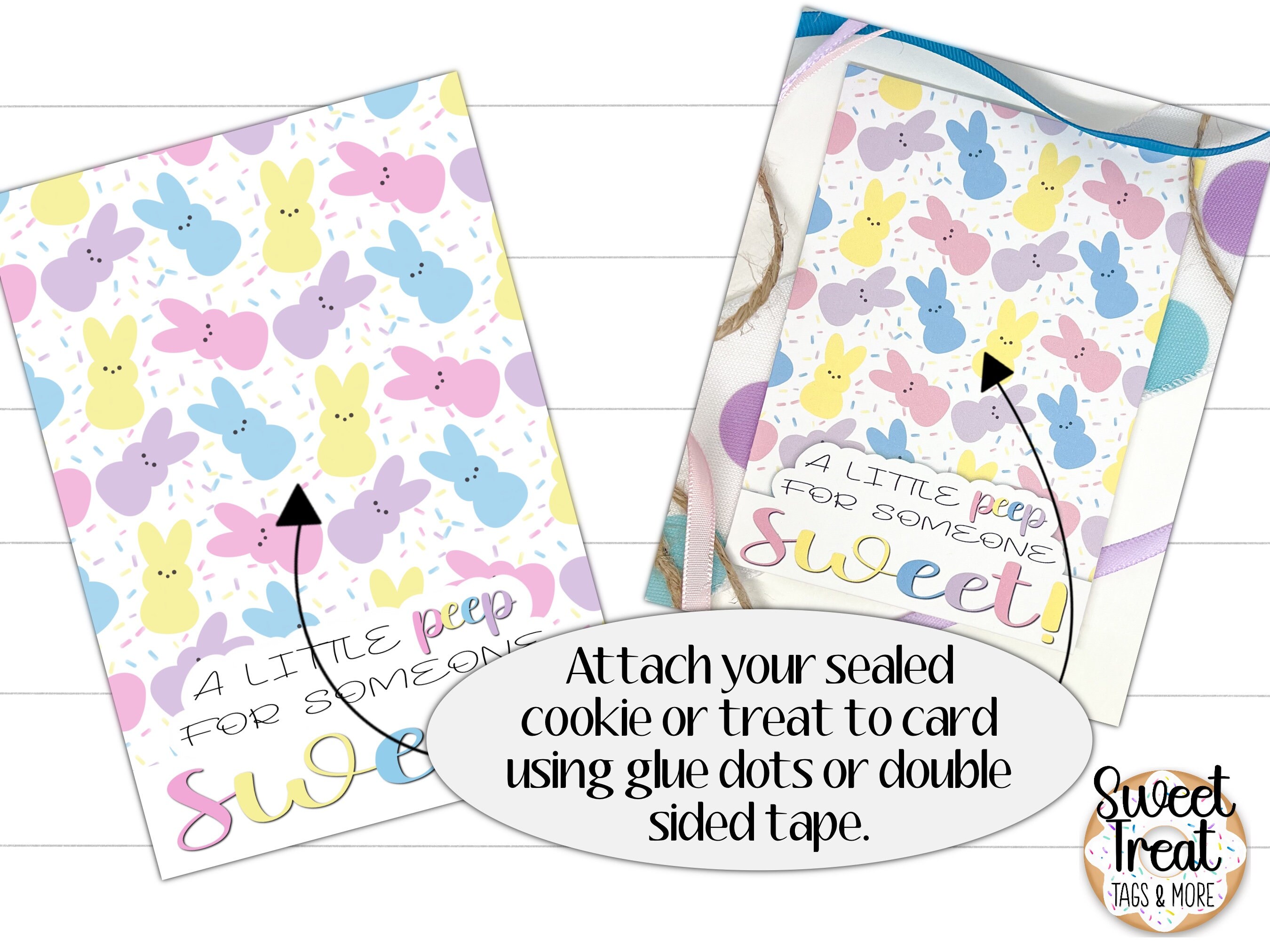 Printable Easter Cookie Card a Little Peep for Someone Sweet 3.5x5 Peep ...