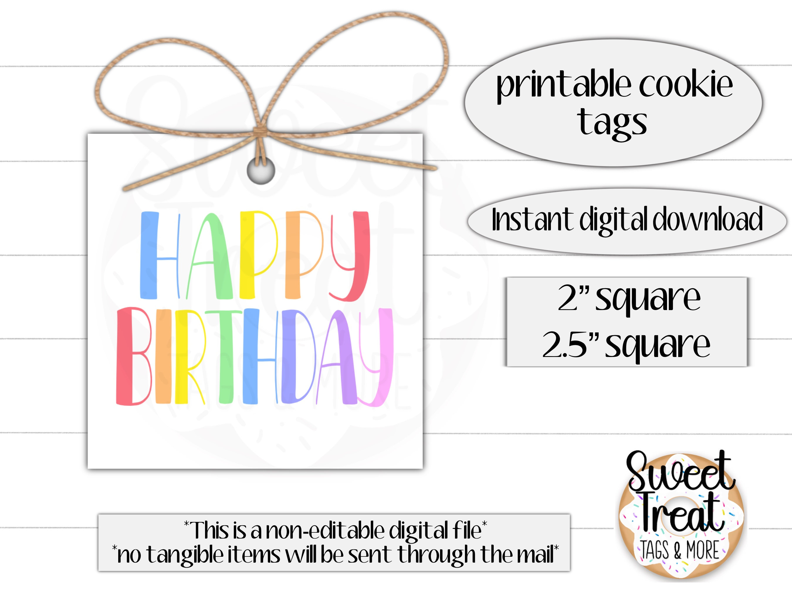 Printable Birthday Gift Tags Happy Birthday Gift Tag 2 2.5 Birthday ...