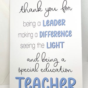 Printable Teacher Appreciation Greeting Card - 5x7"- Thank You for ...