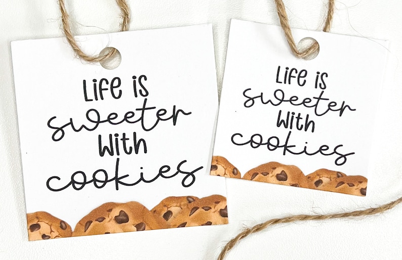 Printable Cookie Tag - Chocolate Chip Cookie Favor Tag - Chocolate Chip ...