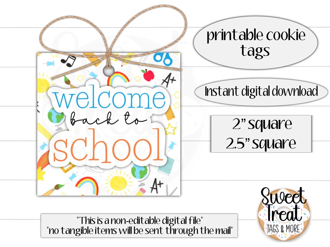 Printable Back to School Gift Tag - Welcome Back to School - Crayon ...