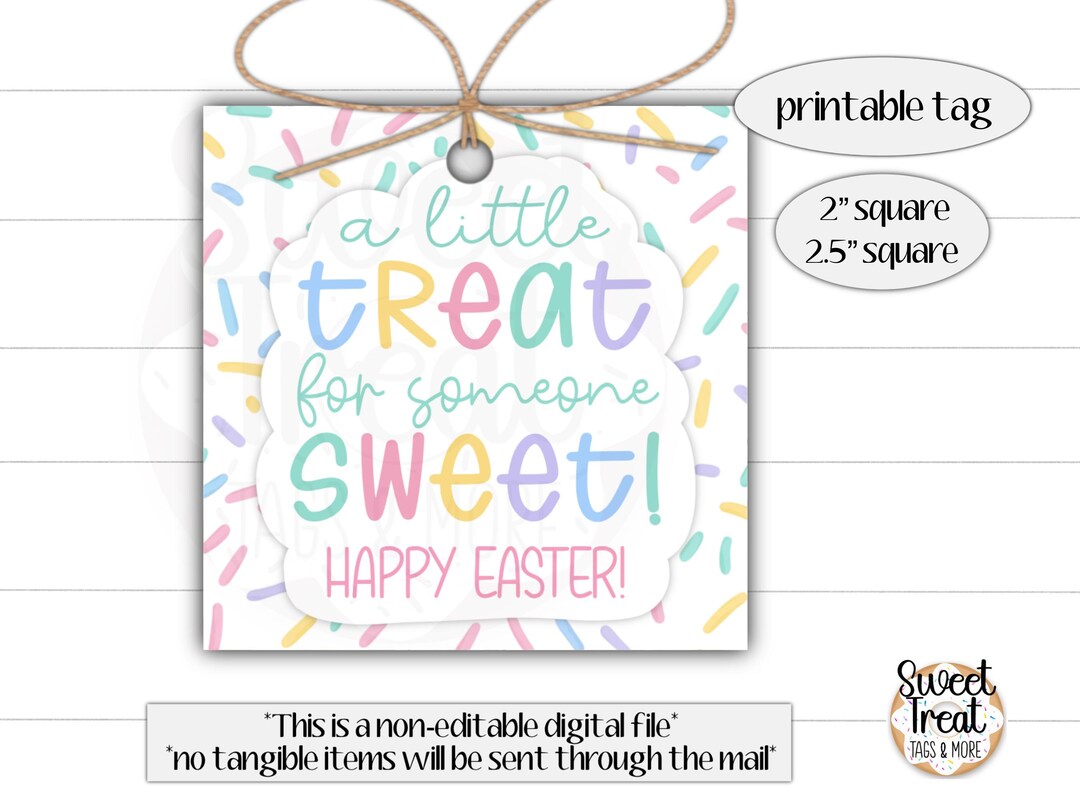 Easter Cookie Tag - Easter Class Tag - Easter Teacher Tag - Easter ...