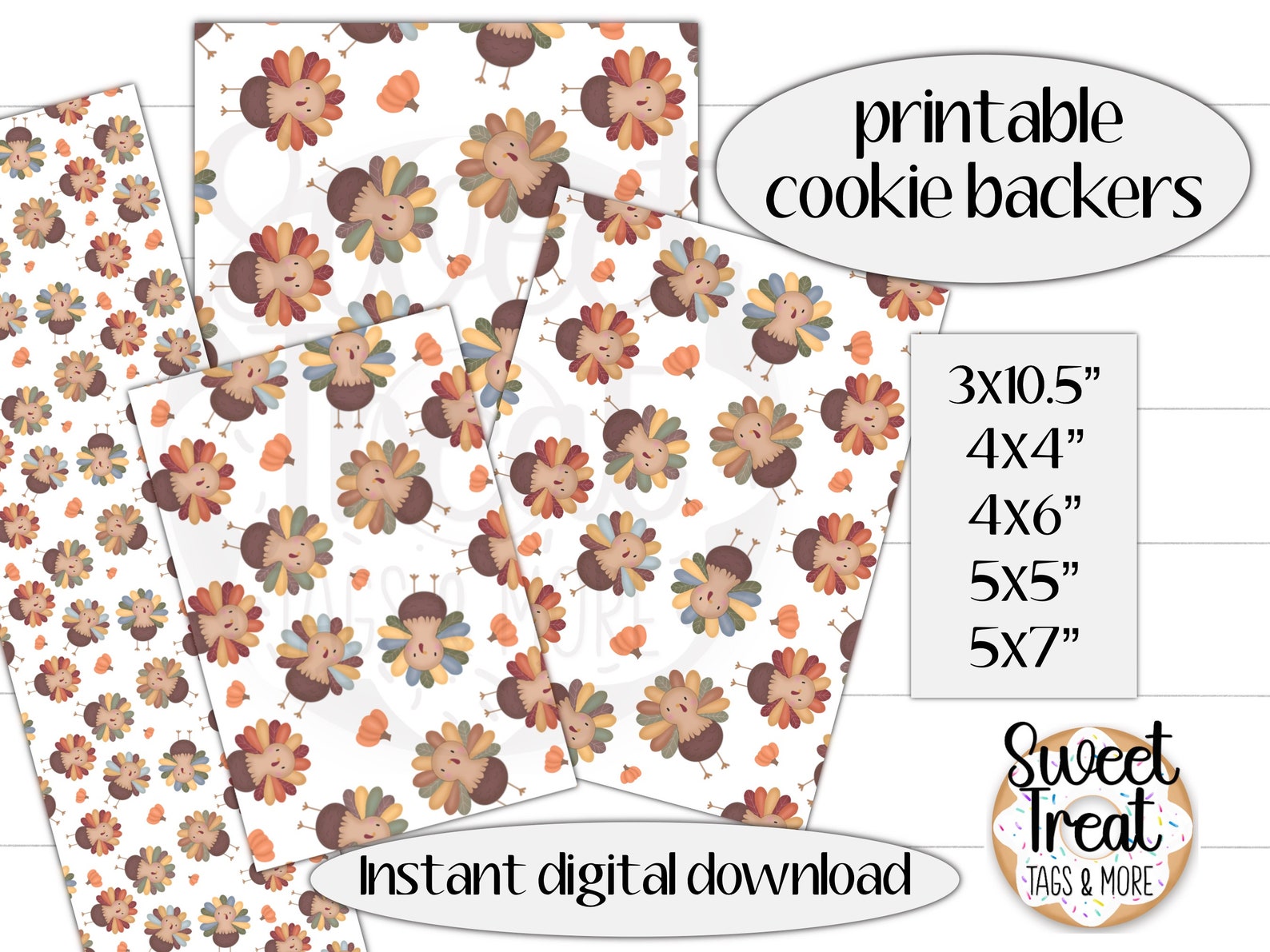 Printable Thanksgiving Backers - Happy Thanksgiving Cookie Box Backers ...